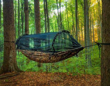 Hamace outdoor pentru camping, bushcraft, drumetii montane